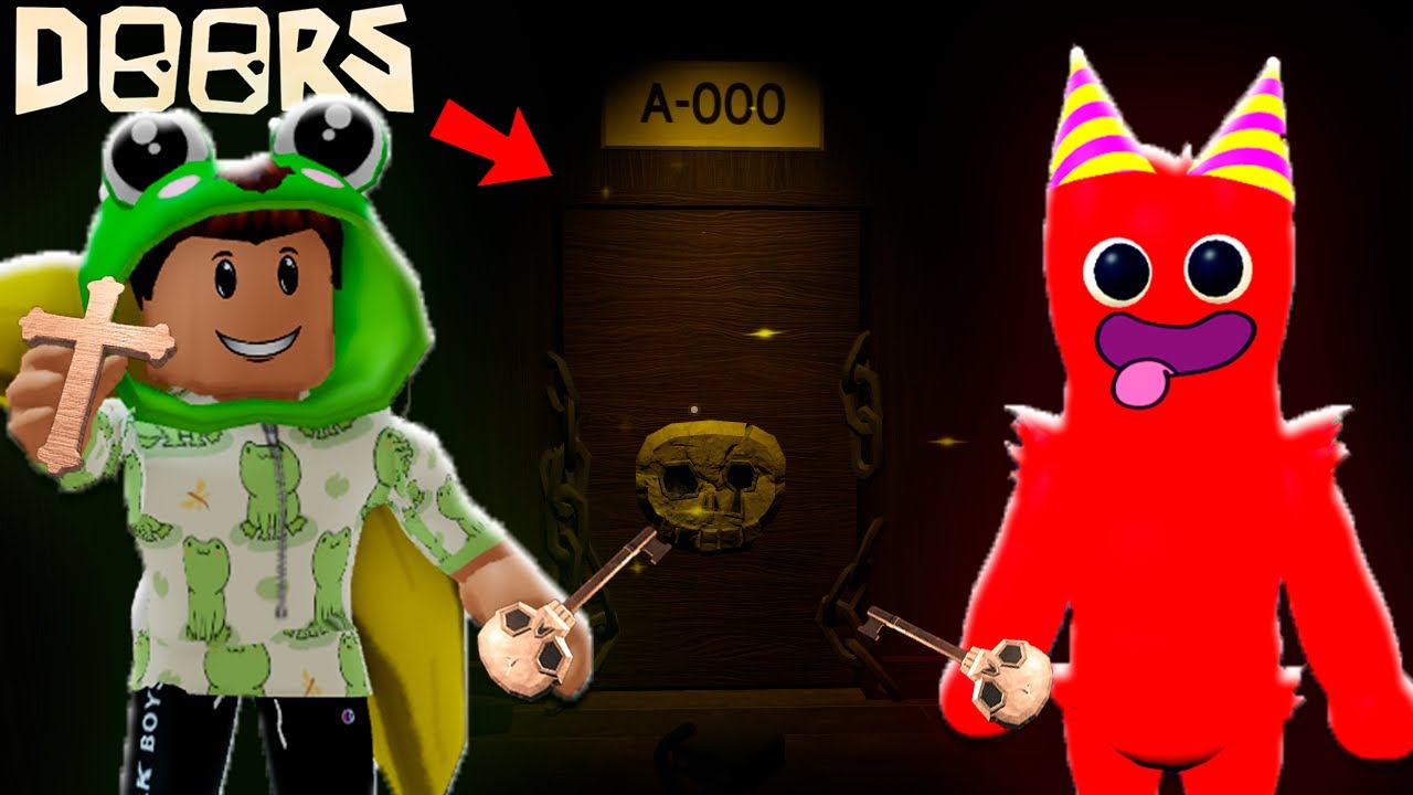 ¡DOORS PERO BANBAN ME AYUDA! a ENCONTRAR LA PUERTA SECRETA 0-001 GARTEN ...