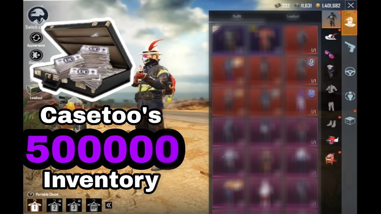 CASETOO’S INVENTORY || BEST INVENTORY ?? || PUBG MOBILE - YouTube