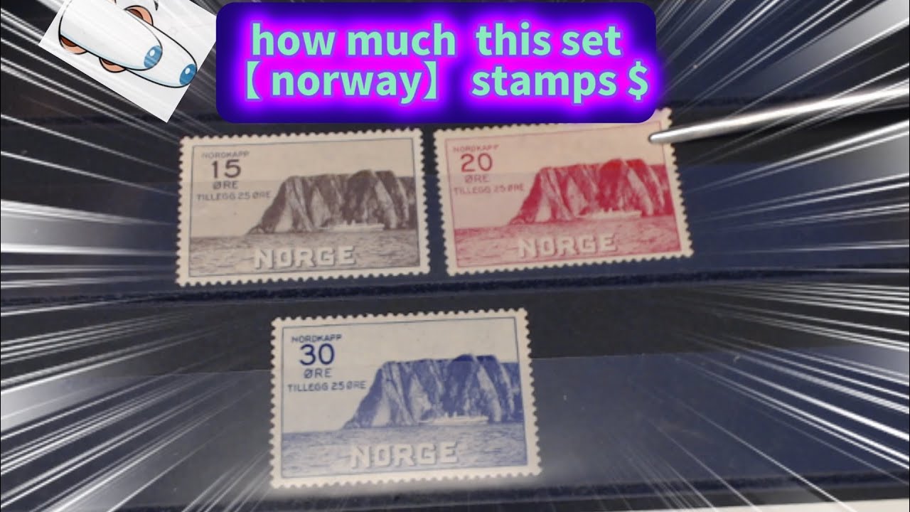 how much this set norway stamps $ - YouTube