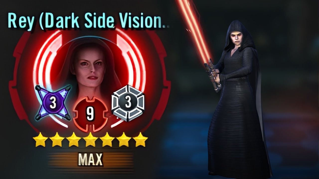 THE WORLDS FIRST RELIC 9 REY DARK SIDE VISION IN SWGOH - YouTube