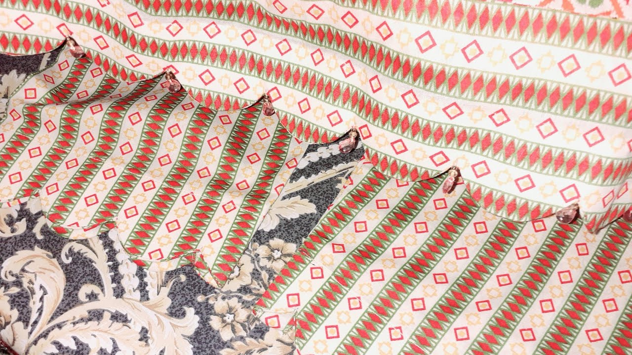 How to make simple cutwork design in trousers, capri and on daman ...