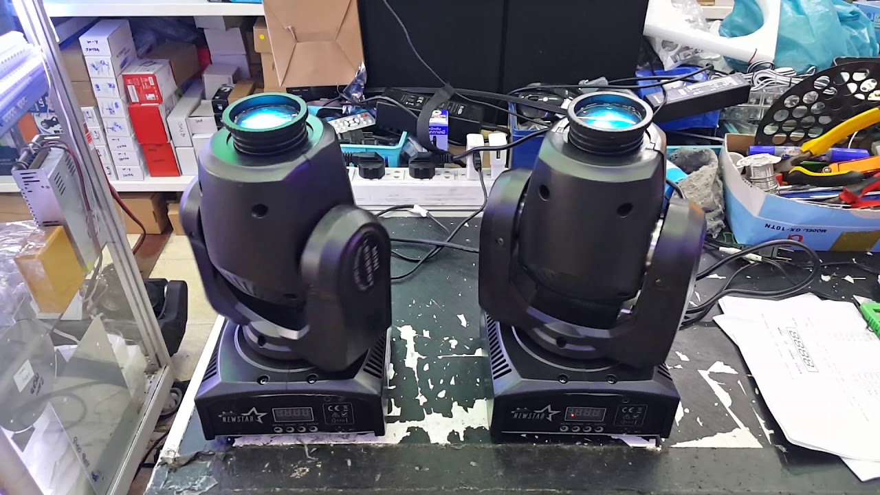 Mini Moving head 30w - YouTube