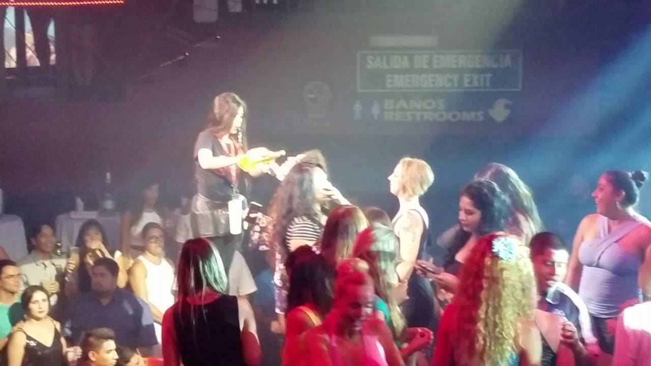 Coco Bongo - Girls line up for shots - YouTube
