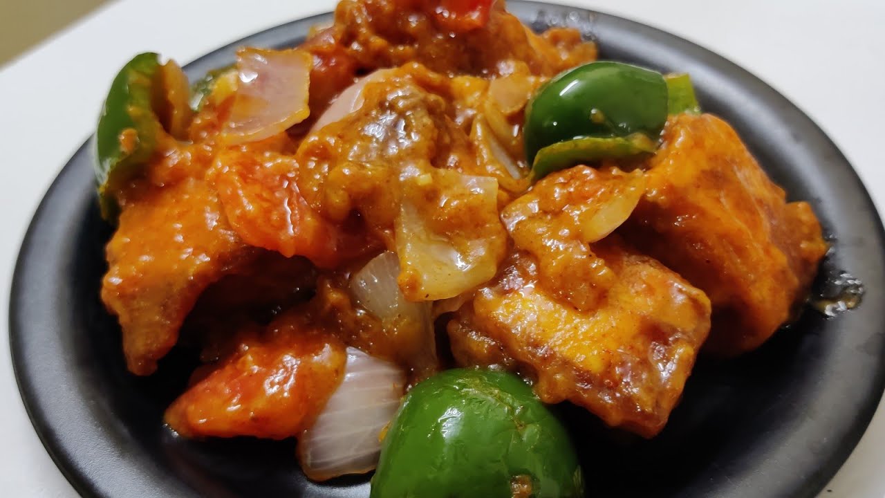 chilli paneer recipe | restaurant style paneer chilli dry | cheese ...