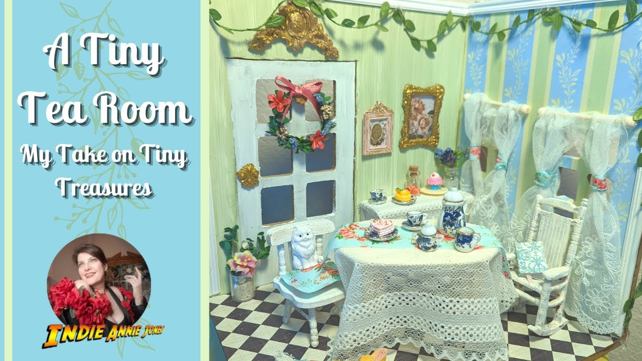 Shabby Chic Miniature Tea Room - YouTube