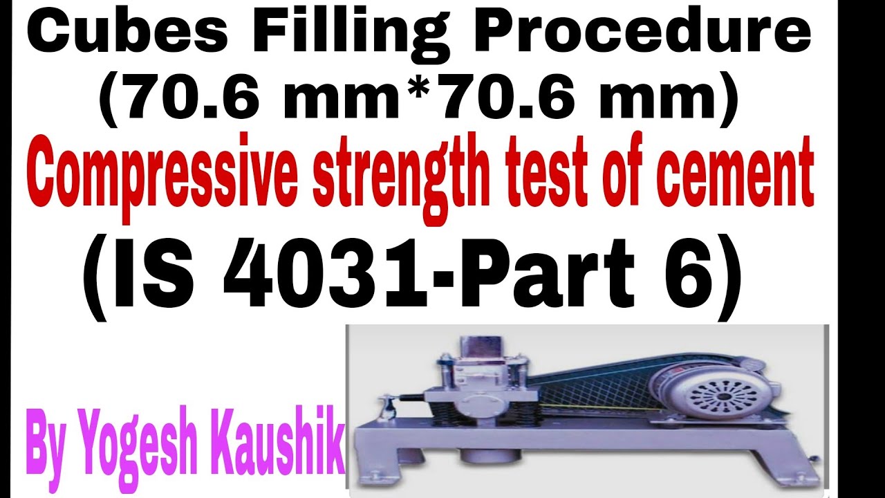 COMPRESSIVE STRENGTH TEST OF CEMENT I CEMENT CUBE MOULD FILLING ...