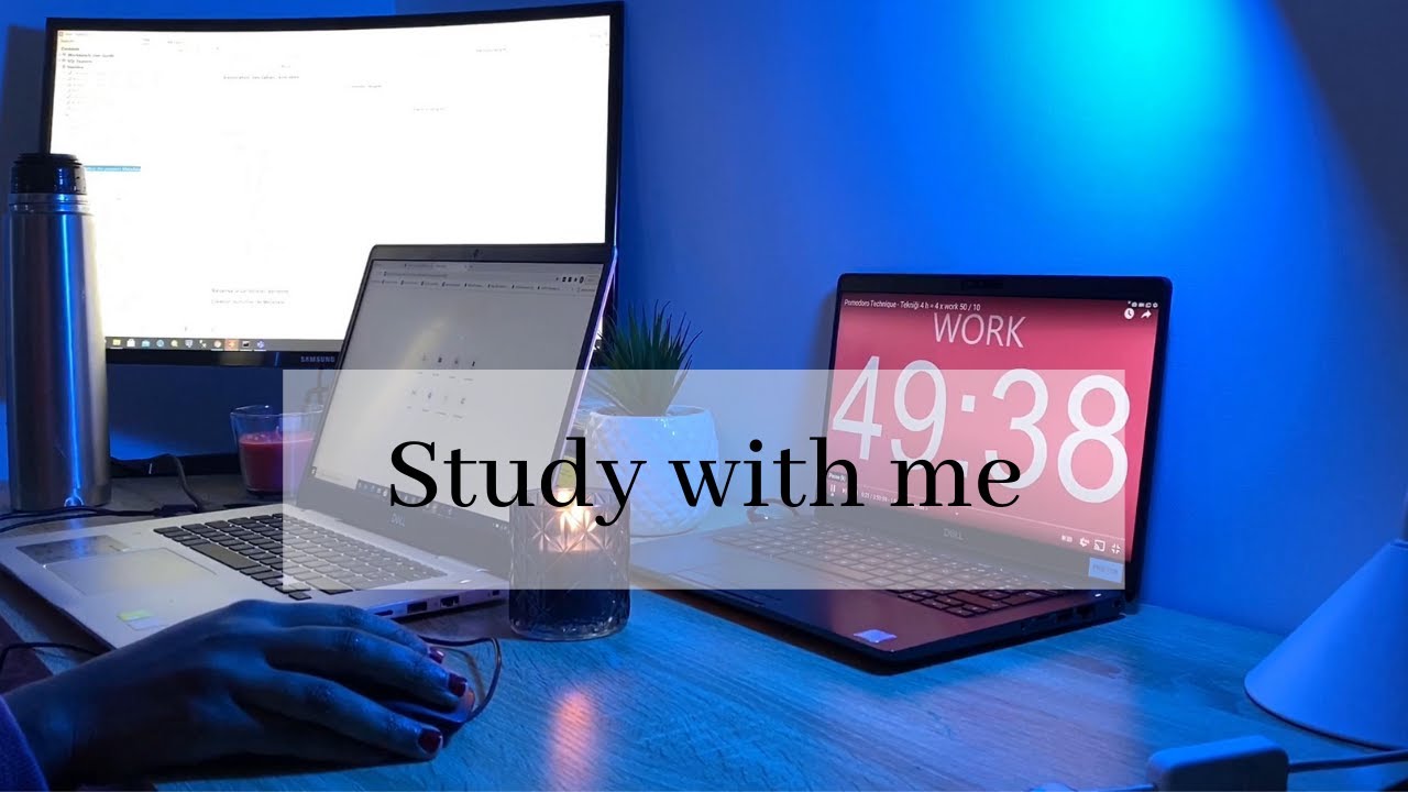 2 hours real time study with me video with music - promodo technique 50 ...