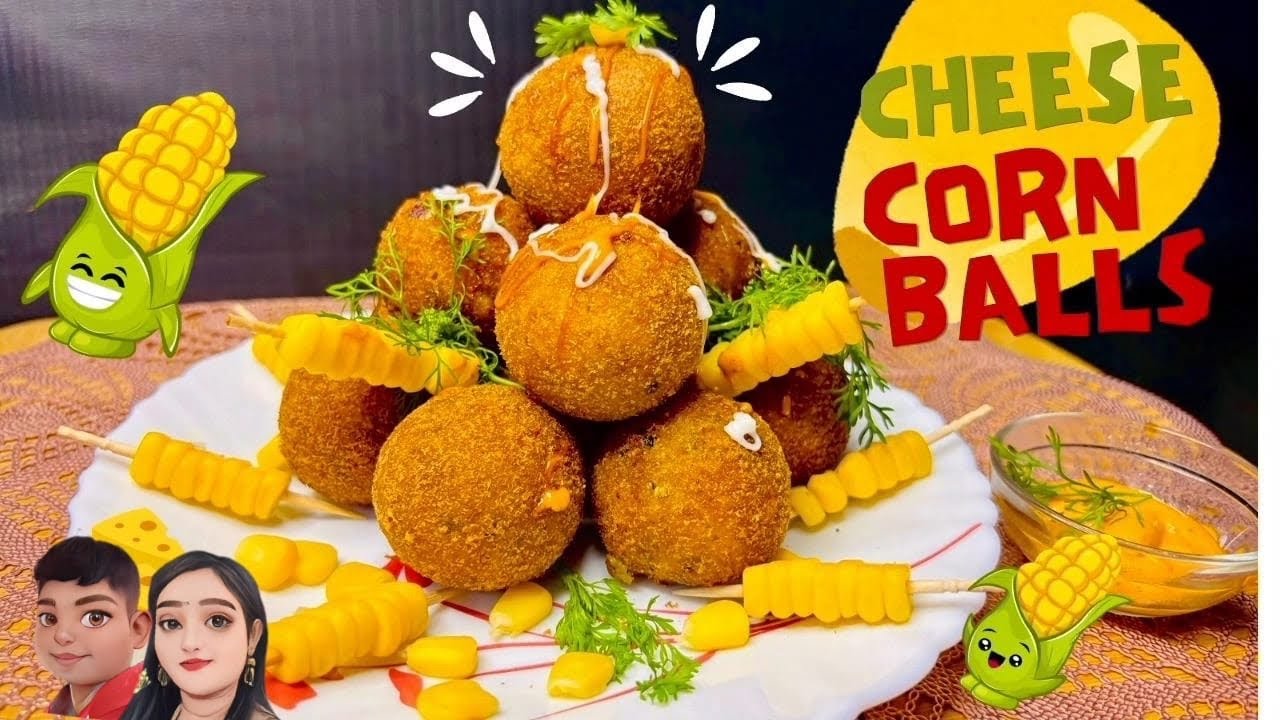 Cheese Corn Ball Recipe |Crispy Corn Cheese Ball | चीज़ कॉर्न बॉल्स ...