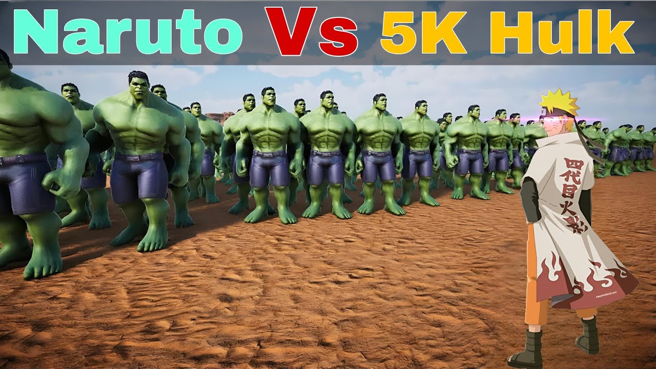 Ultimate Naruto Vs 5000 Hulk In - Ultimate Epic Battle Simulator 2 ...