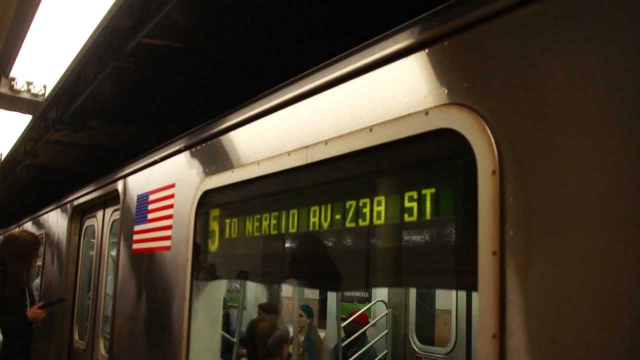 238th Street - Nereid Avenue Bound Train Of R142s On The 5 @ Wall ...
