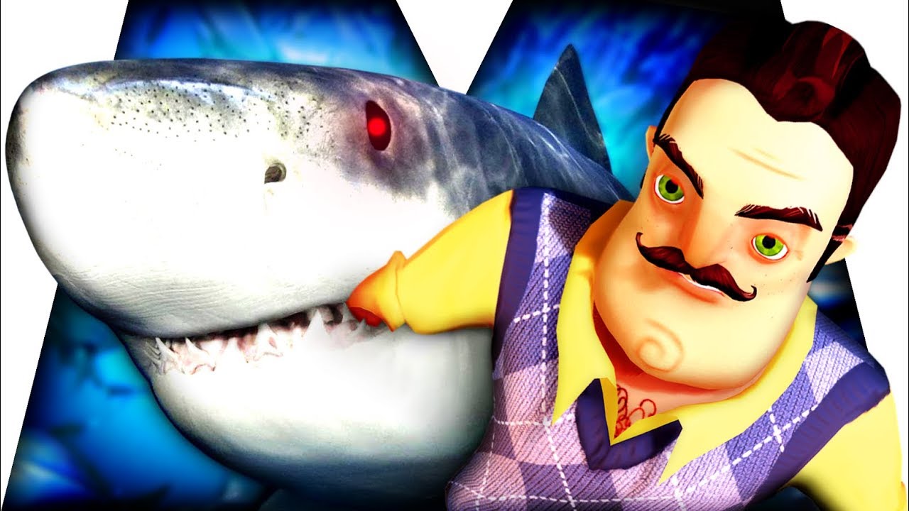 HE HAS A SHARK!? • Hello Neighbor Full Game - YouTube