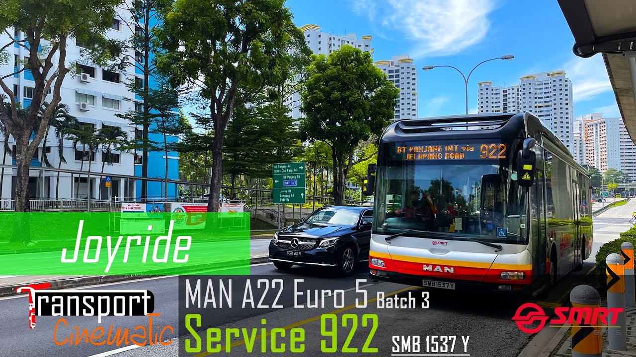 [Joyride x SMRT Buses] MAN A22 E5 Batch 3 SMB1537Y - Service 922 - YouTube