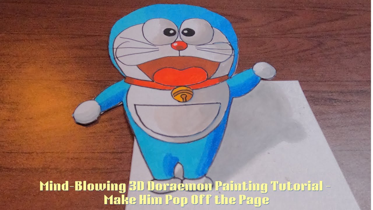 Mind-Blowing 3D Doraemon Painting Tutorial – Make Him Pop Off the Page ...