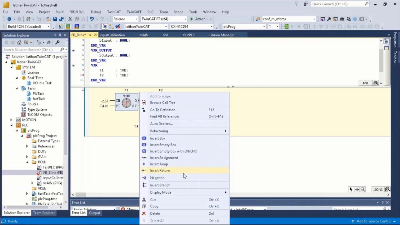 TwinCAT Tutorial | Episode 15 - Creating Function Block - YouTube