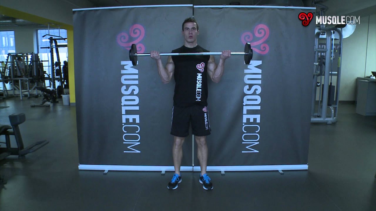 Wide-Grip Standing Barbell Curl - YouTube