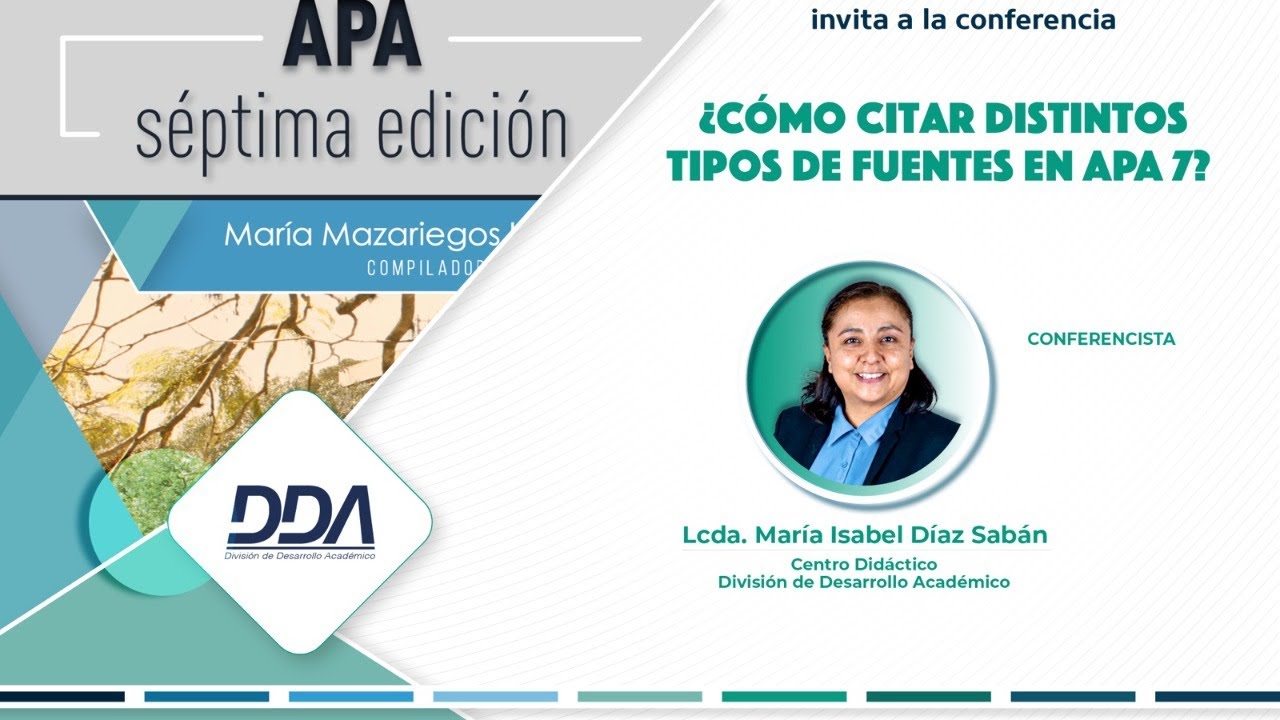 ¿Cómo citar distintos tipos de fuentes en APA 7? - YouTube