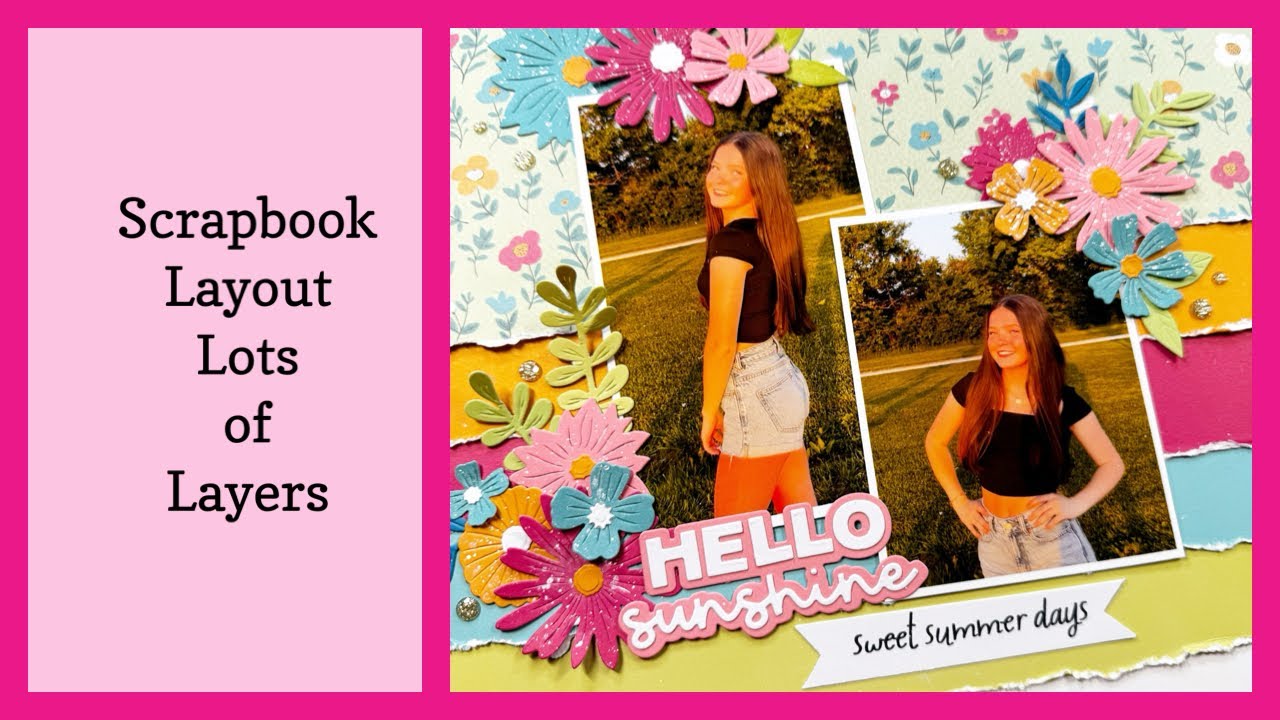 Layered Scrapbook Design | Pile On The Pretty - YouTube