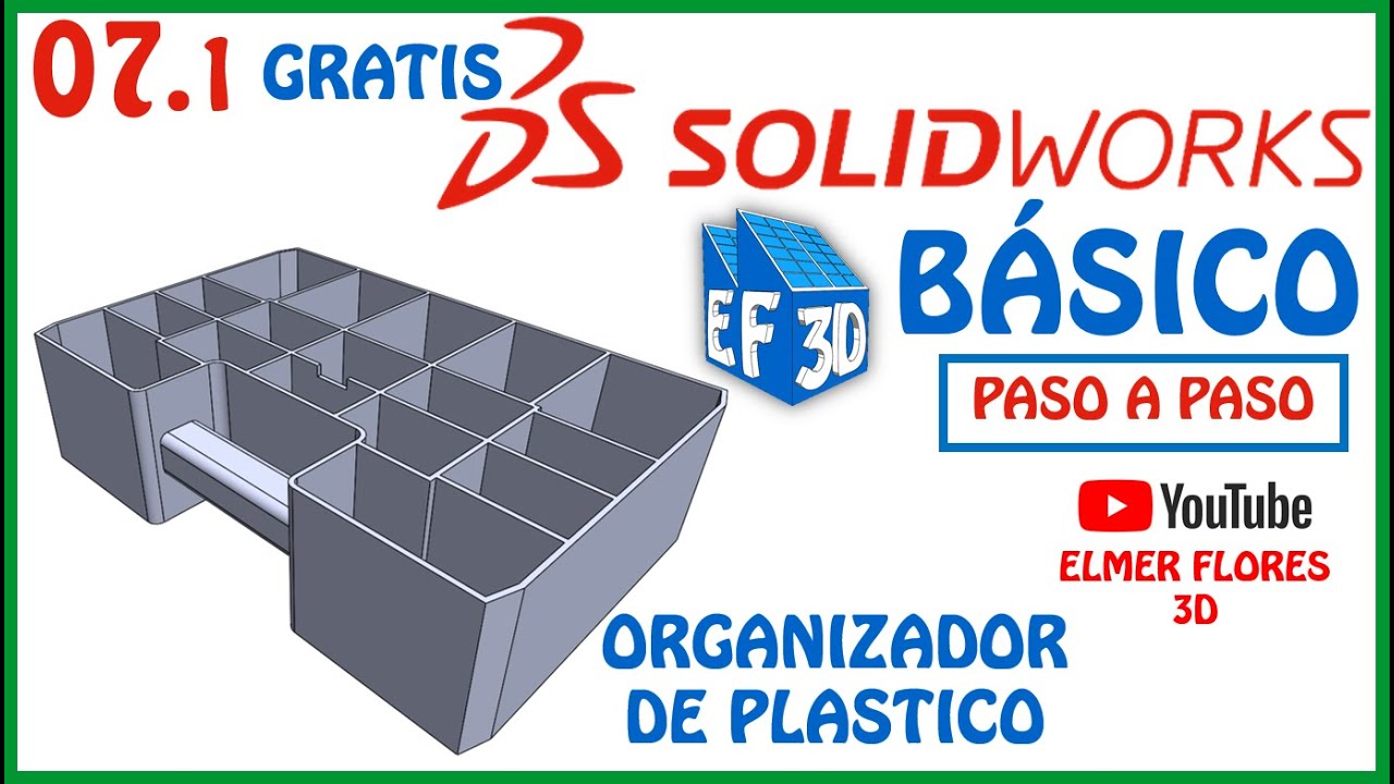 SOLIDWORKS BASICO PASO A PASO - 07.1: Vaciado y Nervio - YouTube