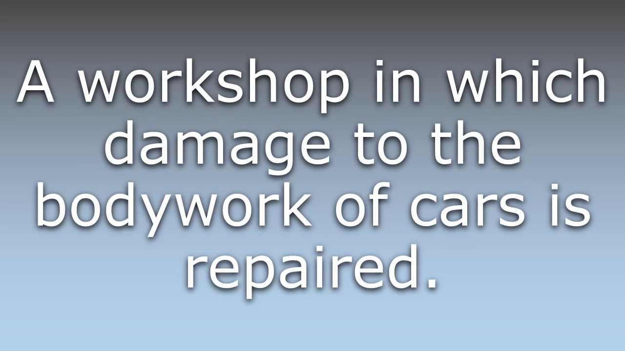 What does Body shop mean? - YouTube