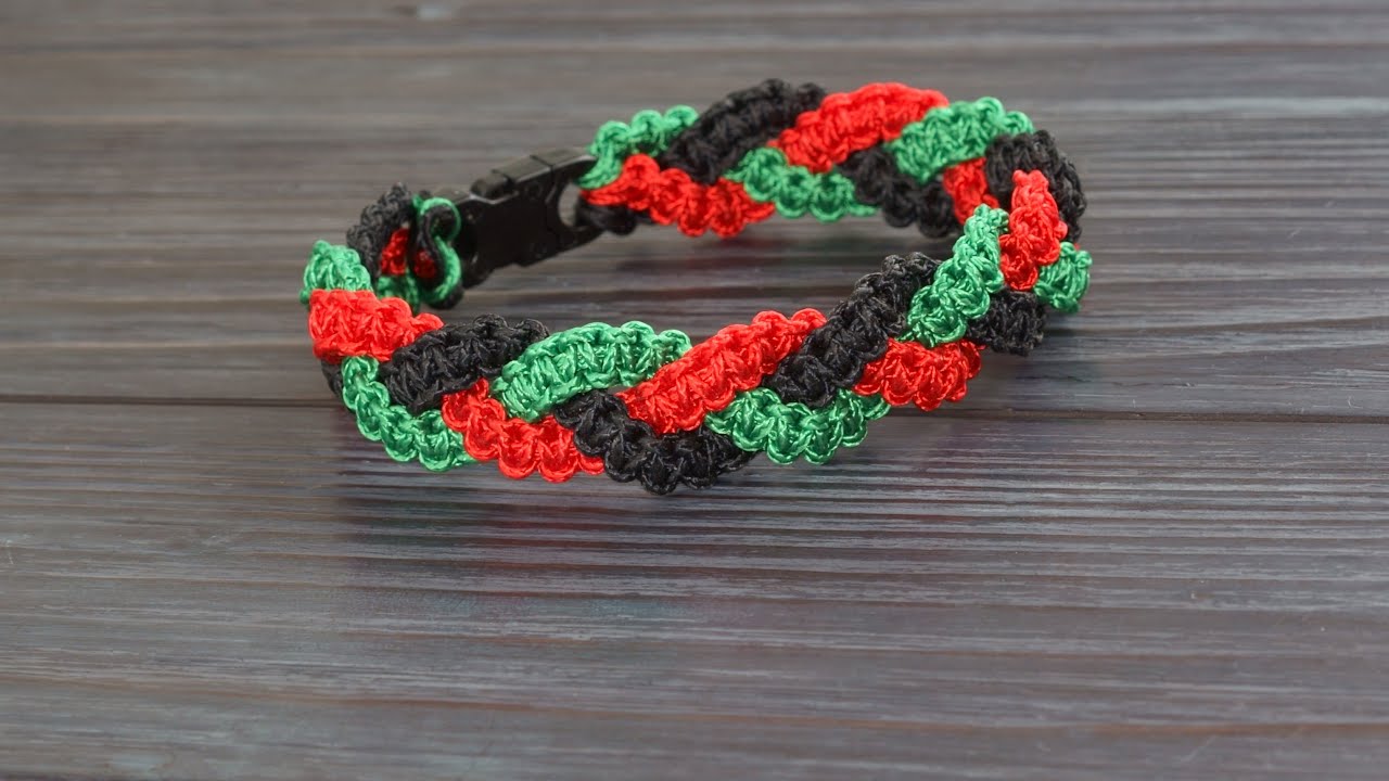 Tri Cobra Braid Micro Cord Bracelet - YouTube