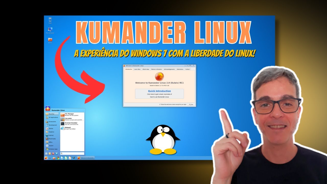 KUMANDER LINUX - A Experiência do Windows 7 com a liberdade do LINUX!🐧 - YouTube