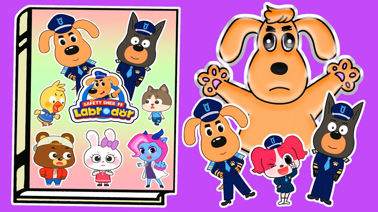 [ ️Paper DIY ️] Making Quiet Book Sheriff Labrador | Leisure Hair Salon ...