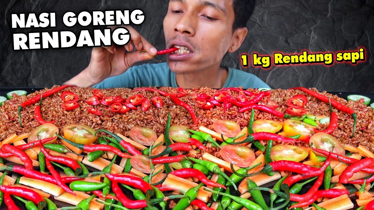 MUKBANG NASI GORENG RENDANG CABE MENTAH! - YouTube