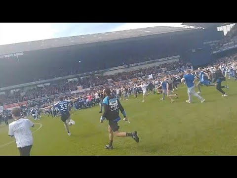 Ipswich Vs Huddersfield Promotion Party, & Pitch Invasion As Town ...