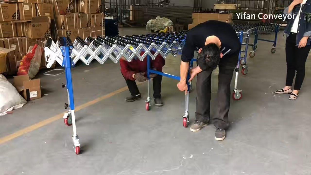 Self Tracking, Gravity Nylon Skate Wheel Conveyor - YouTube