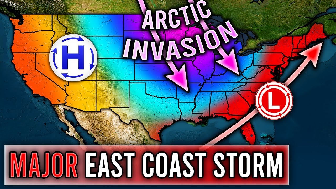 MAJOR East Coast Storms to bring Flooding and INTENSE Winds! Arctic ...