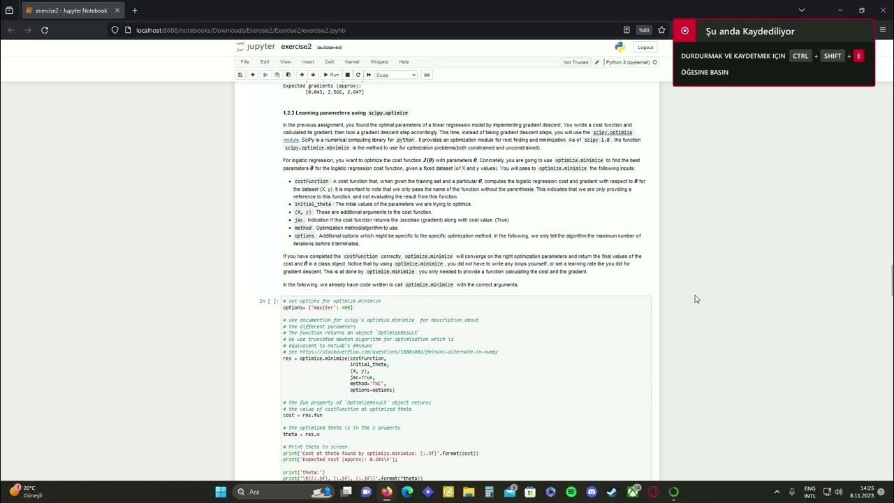 Programming Exercise 2 Logistic Regression - YouTube