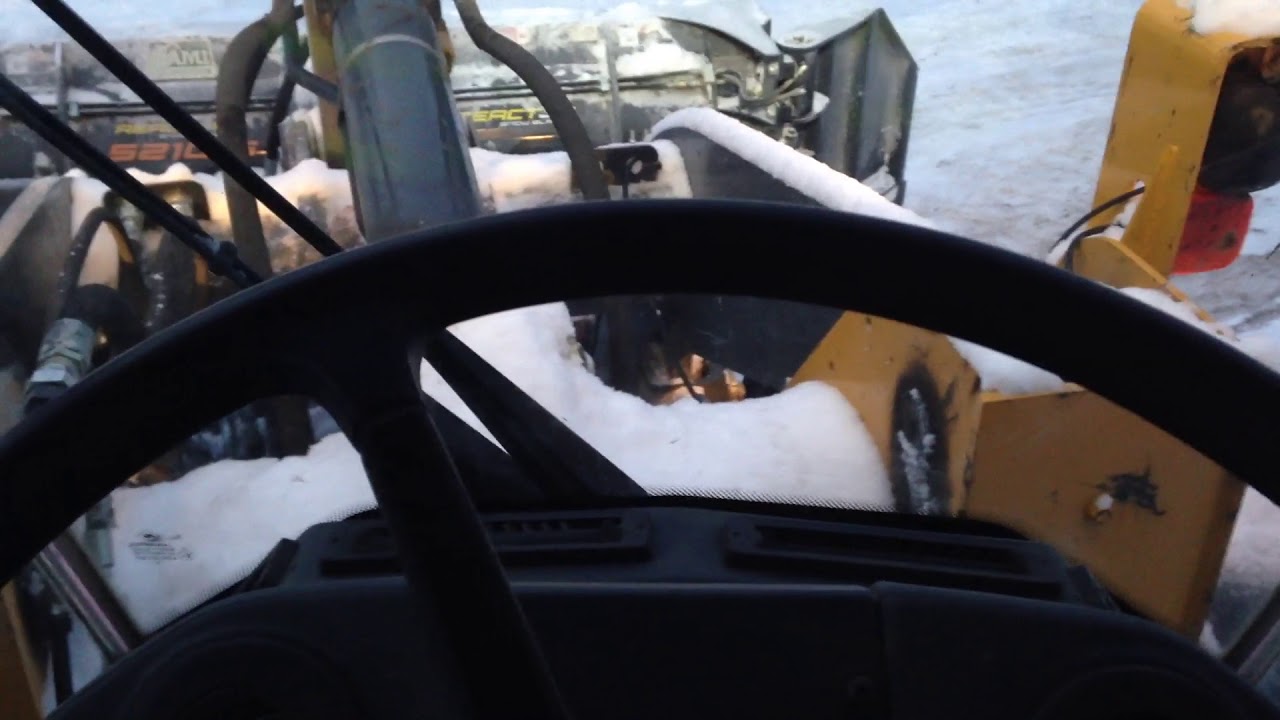 544k John Deere with 521016 Reactor Snow Blades plowing snow 6 way ...