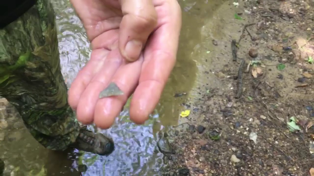 Creek walking for arrowheads and find David & Goliath - YouTube
