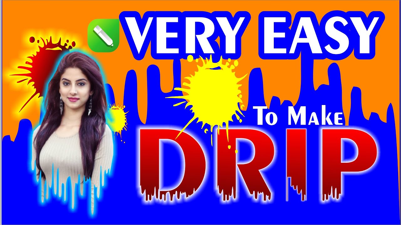 paint dripping effect | Splatter Effect | Coreldraw 2021 | Gondal ...