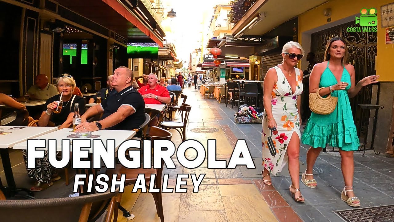 Fuengirola Spain Fish Alley Calle Moncayo September 2023 Malaga Costa ...