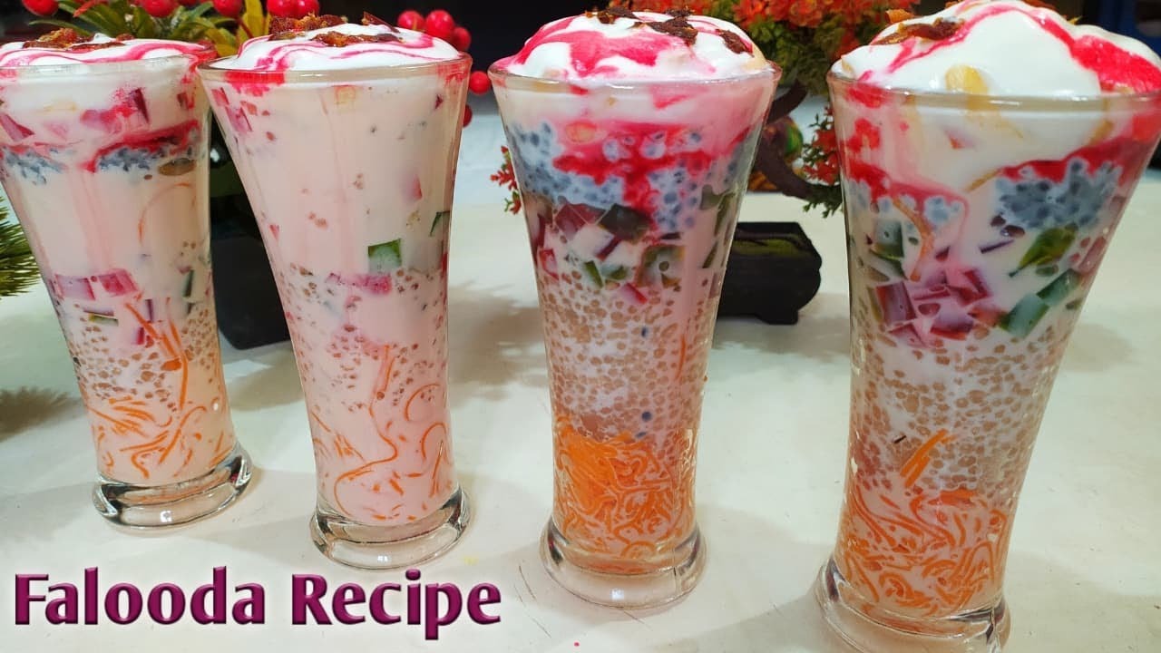 ঘরে তৈরি ফালুদা যা রেস্টুরেন্টের স্বাদকেও হার মানাবে । Faluda Recipe ...