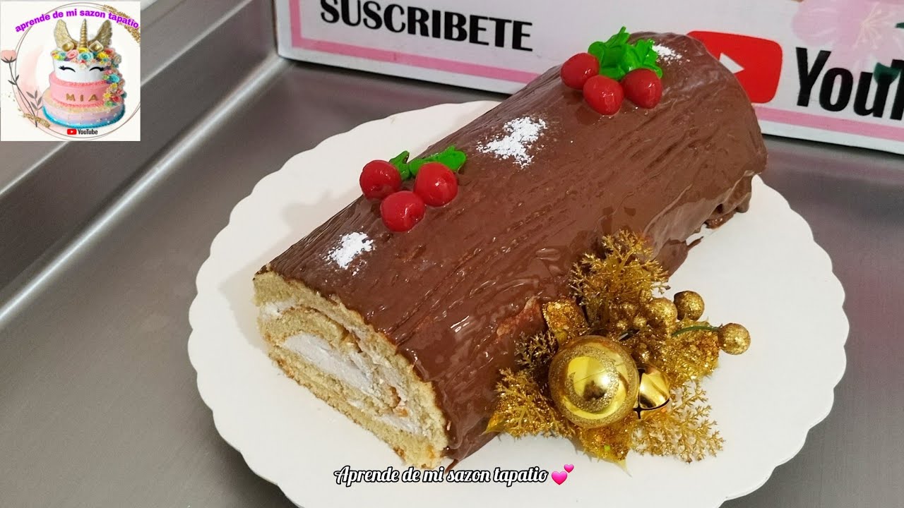 Tronco de Navidad | Cómo hacer pastel tronco Navideño | recetas de ...