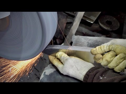 Kitchen Knife Mass Production Process. Korean Stainless Steel Factory ...