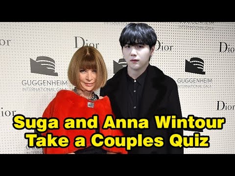 BTS's Suga and Anna Wintour Take a Couples Quiz - YouTube