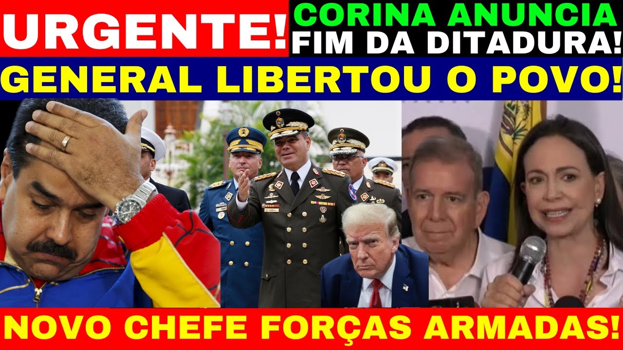 FIM DA DITADURA NA VENEZUELA GENERAL SALVA O POVO NOVO CHEFE DAS FORÇAS ...