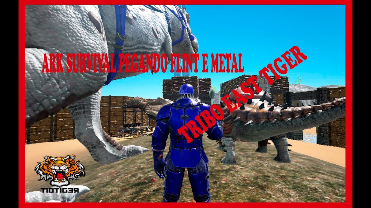 ARK SURVIVAL COMO PEGAR MUITO FLINT E METAL - YouTube