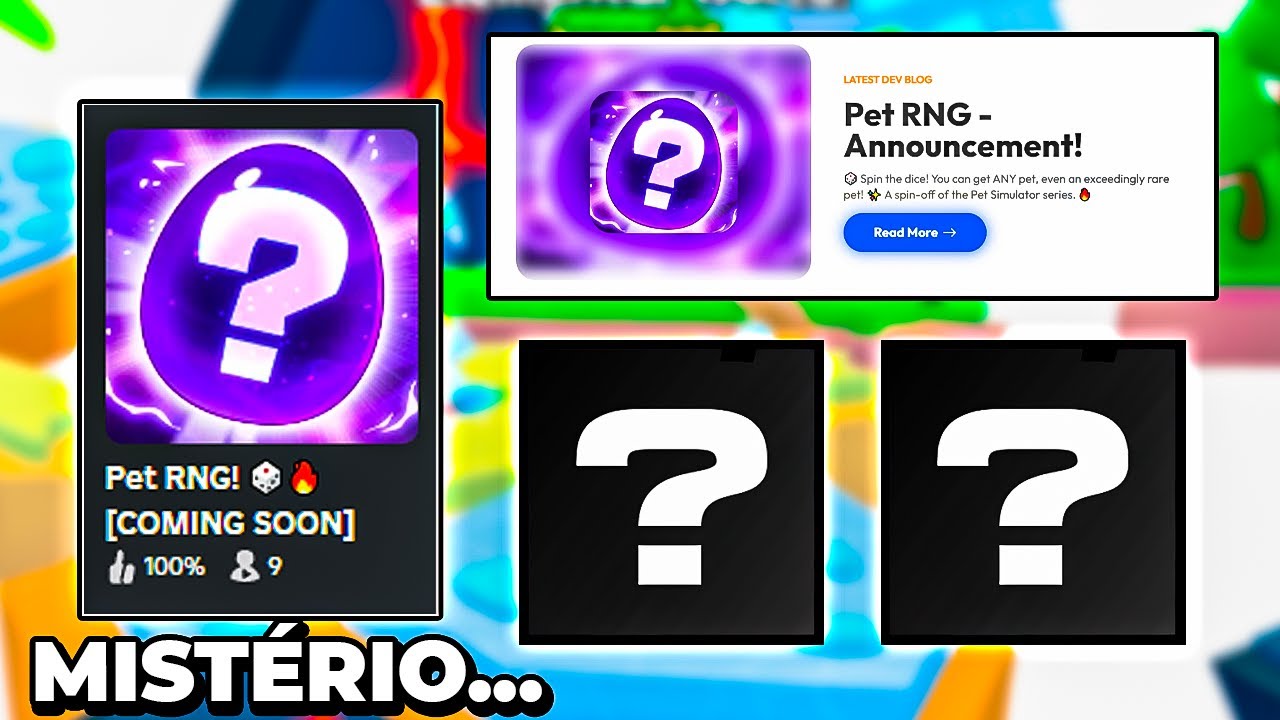 O MAIOR MISTÉRIO DA BIG GAMES... O PET RNG PODE LANÇAR AMANHÃ E NINGUÉM ...