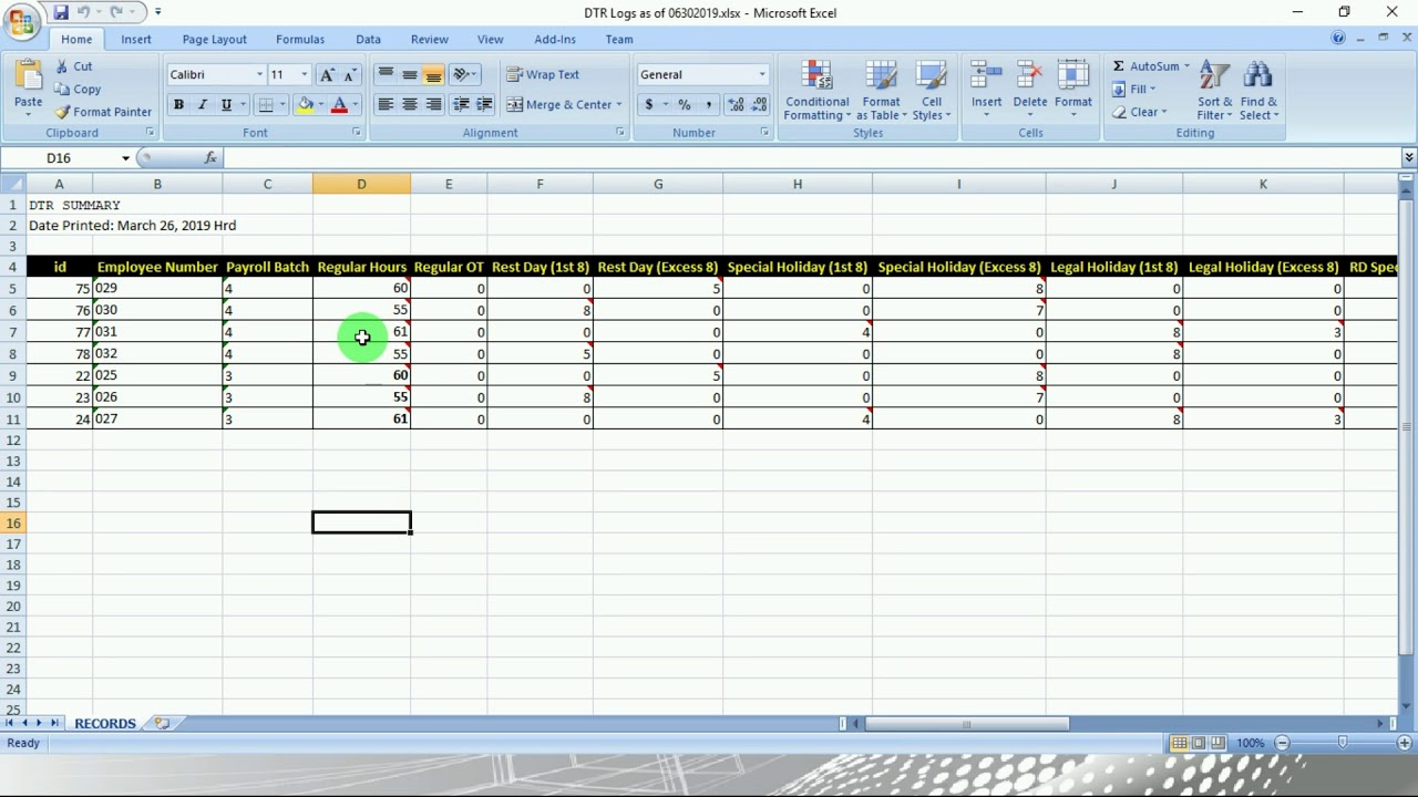 Upload Time Keeping File to Automatically Update Employee Work Hours ...