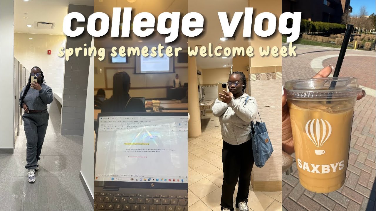 HBCU COLLEGE VLOG 🎧 : welcome week | block party + classes + cafe runs ...