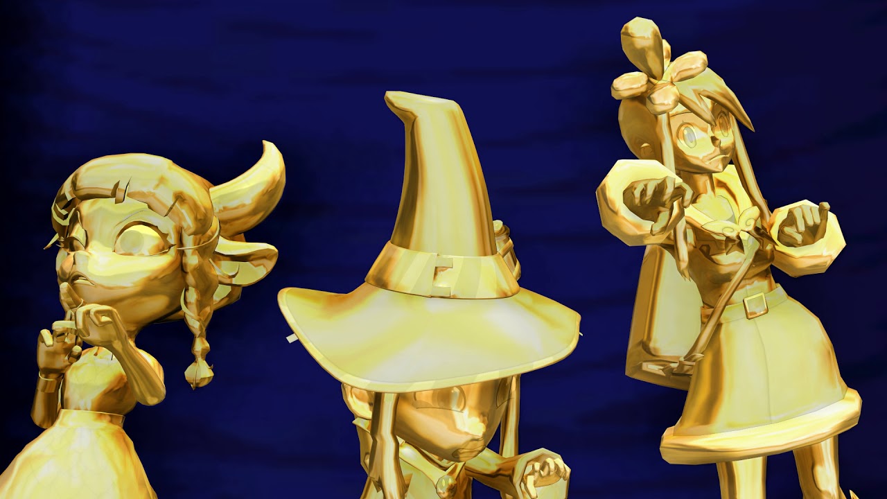 random gold statue collection. - YouTube