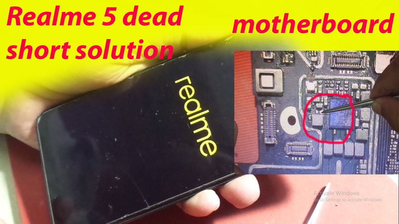 Realme 5 dead board short solution. - YouTube