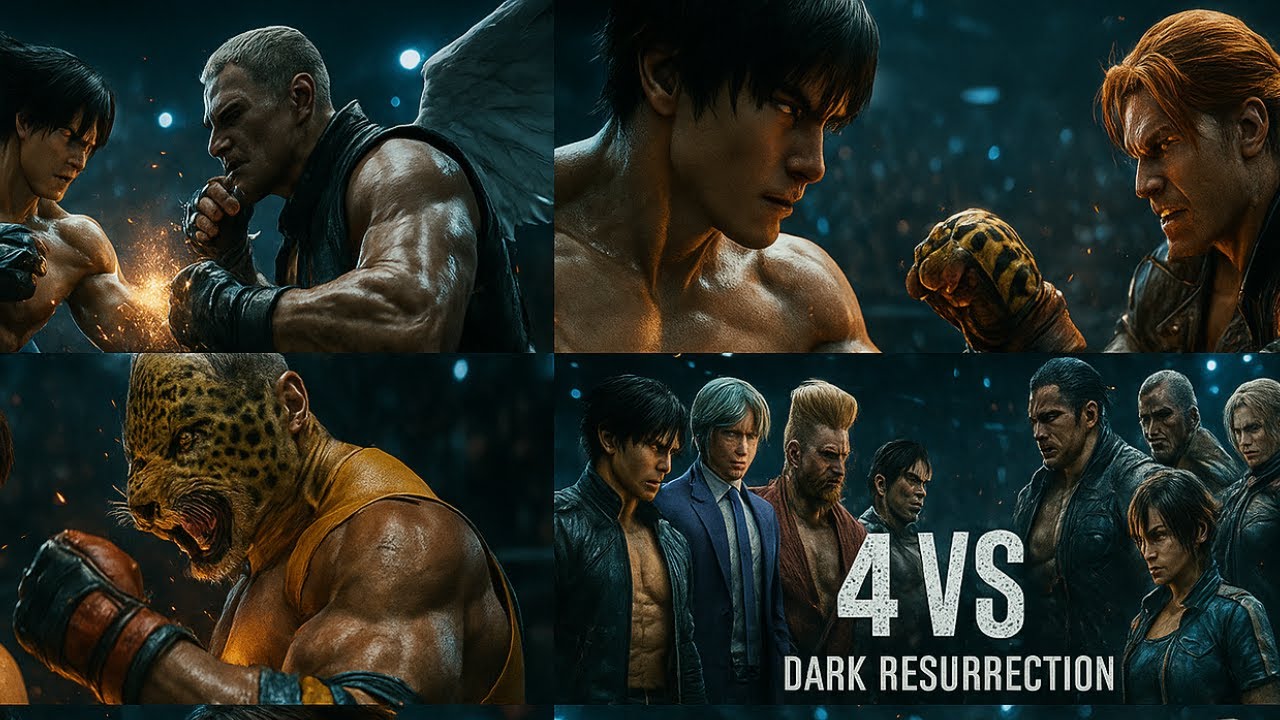 TEKKEN TEAM BATTLE 4 Vs 8 || TEKKEN DARK RESURRECTIONS | TEAM BATTLE ...