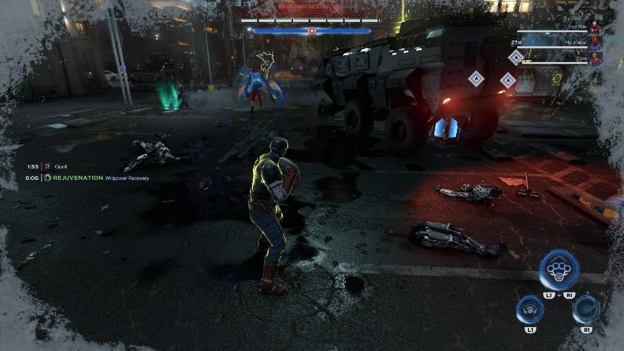 Marvel's Avengers Cap Tactigon Vs Adaptoid Force Bubble - YouTube