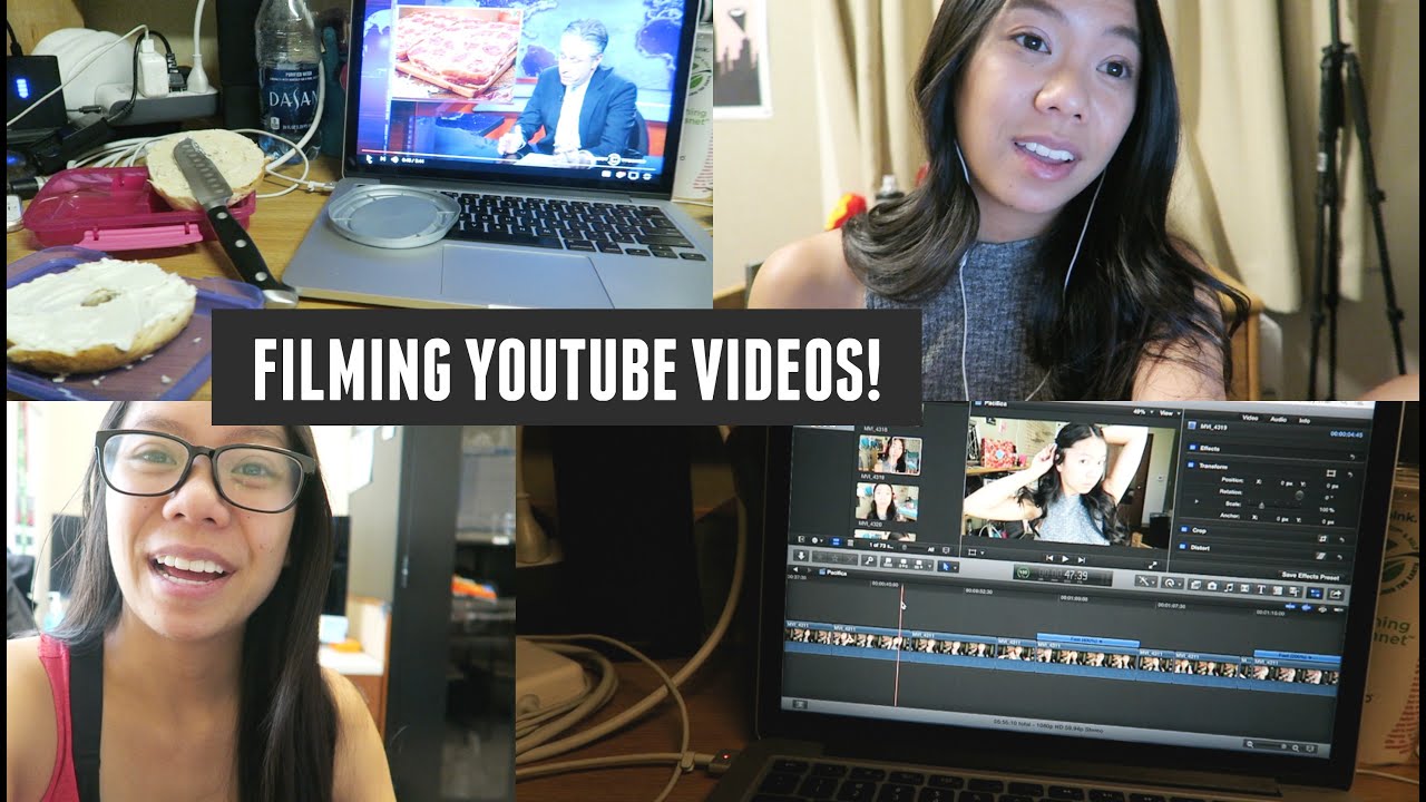Filming YouTube & Editing Videos (Boring Day) - YouTube
