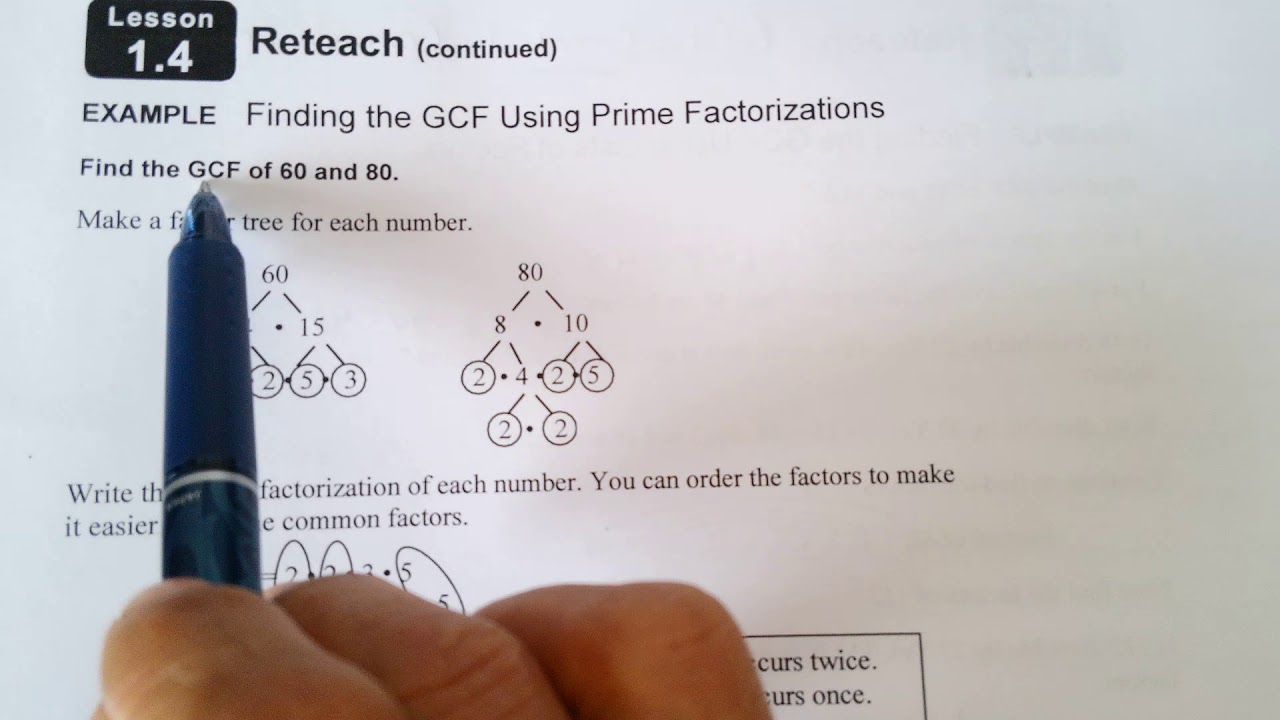 1.4 Reteach Greatest Common Factor Apr 12, 2020 2:01 PM - YouTube